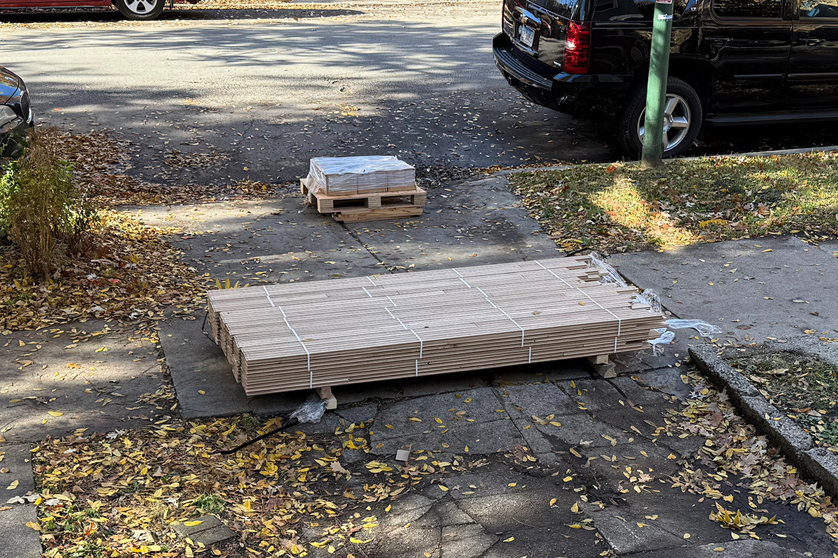 Flooring Delivery, and the Beginning of the Door Work | avoision.com