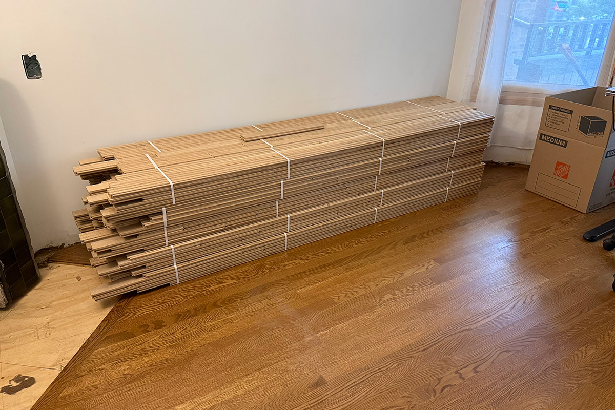 Flooring Delivery, and the Beginning of the Door Work | avoision.com